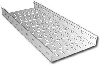 Structural Pultruded Fiberglass Cable Tray , Pre - Galvanized Solid Cable Tray
