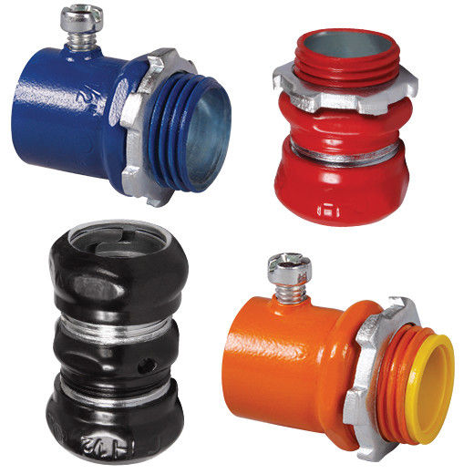 Carbon Steel Metal Conduit Connectors Powder Coating With Multi Colors