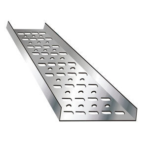 Chemical Factory Trough Type Cable Tray , Aluminum Ladder Cable Tray Support System