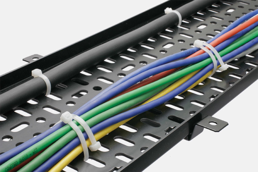 Residential Galvanized Cable Tray , Heavy Duty Perforated Type Cable Tray