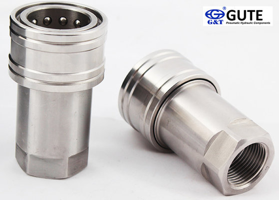 Sleeve Retraction Stainless Steel Quick Disconnect Couplings Nitrile O Ring Seals