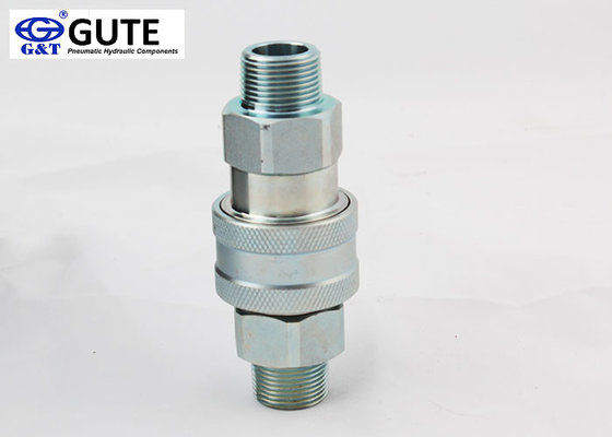Poppet Valve Agricultural Quick Disconnect Hydraulic Couplers With Double Shut - Off