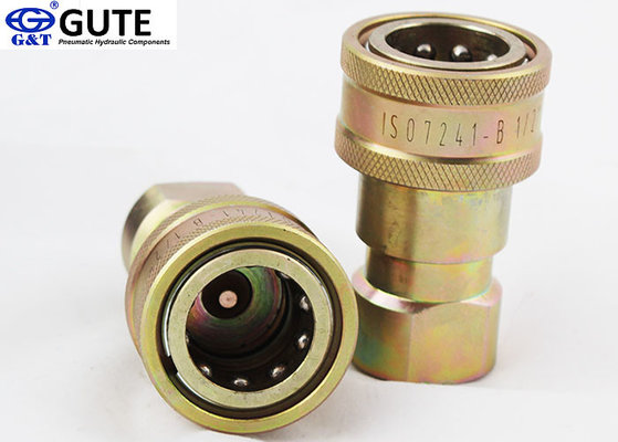 Brass Double Shut Off Quick Connect Couplings Interchange With Eaton HK Series