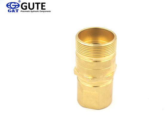 Thread - To - Connect Brass Shut Off Coupling With Heavy Duty Wing Nut Sleeve