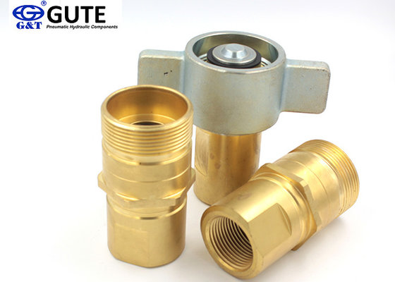 Brass Industrial Quick Disconnect Couplings GT-L2 With Heavy Duty Wing Nut Sleeve