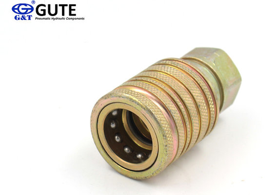 Push And Pull Type ISO Hydraulic Couplers With Durable Ball - Locking Mechanism