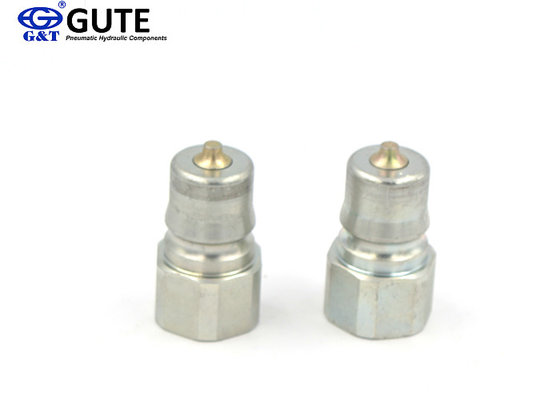 Close Type Hydraulic Quick Disconnect , Ball Locking Mechanism Quick Disconnect Fittings