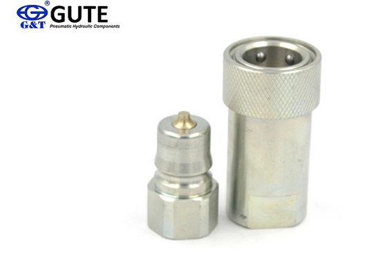 Close Type Hydraulic Quick Disconnect , Ball Locking Mechanism Quick Disconnect Fittings