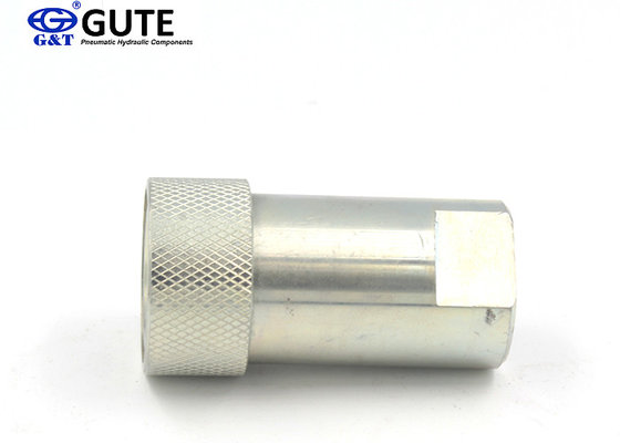 Close Type Hydraulic Quick Disconnect , Ball Locking Mechanism Quick Disconnect Fittings