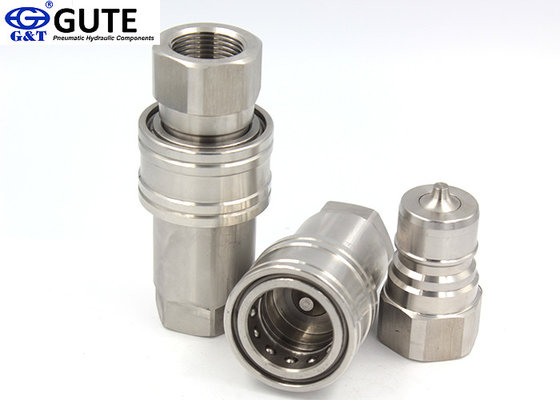 Industrial Stainless Steel Quick Couplers , 1/2" ISO7241-1A Hydraulic Quick Coupler
