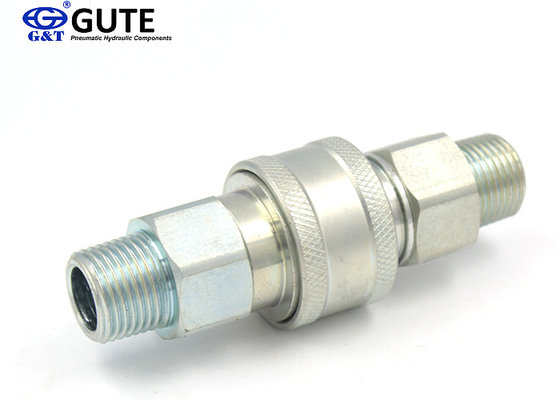 Steel Quick Disconnect Fluid Couplings , 1/2 Inch Equal Threaded Quick Connect
