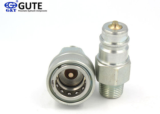 FKM Seal Double Shut Off Coupling GT-A2 , Poppet Valves ISO 7241 A Quick Couplings