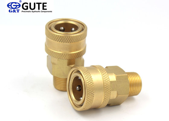 Straight Through Brass Quick Coupler , 3/4" Male Thread Quick Connect Coupling
