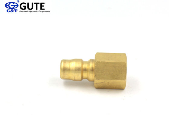 Female Thread Brass Quick Coupler , Japanese Type Straight Through Quick Connect