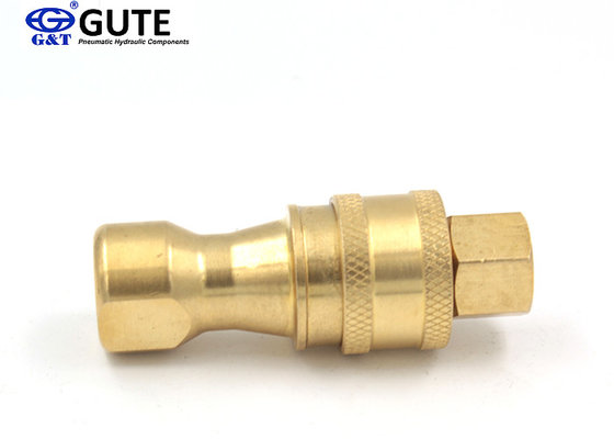 Rated Flow 190 L / Min Brass Quick Release Coupling 1 Inch KZD-08 Female Connection