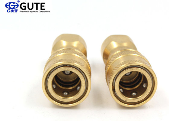 Corrosion Resistant Brass Quick Coupler , Rated Flow 23 L / Min Pneumatic Quick Coupling