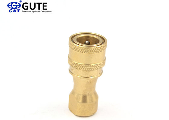 1/8" ISO Brass Quick Coupler , KZD-01 Female Quick Coupler For Hydraulic Fluid Lines