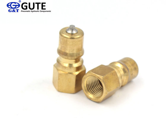 Corrosion Resistant Brass Quick Coupler , Rated Flow 23 L / Min Pneumatic Quick Coupling