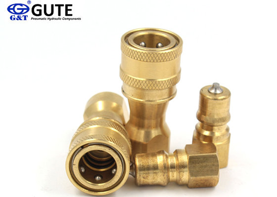 Iso Standard Hydraulic Quick Coupler / 7 Mpa 1/4 Inch Straight Through Quick Connect