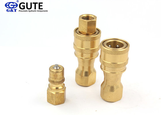 Corrosion Resistant Brass Quick Coupler , Rated Flow 23 L / Min Pneumatic Quick Coupling
