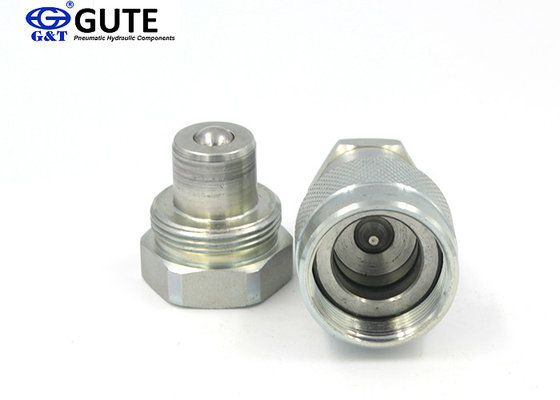 NPT Thread Double Shut Off Quick Disconnect Connectors Polyurethane Interface Seal