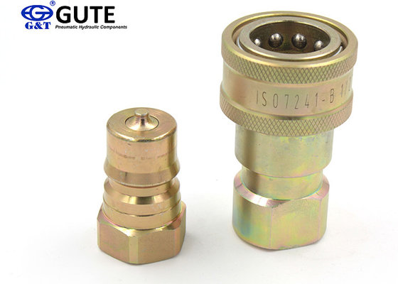 Carbon Steel ISO Hydraulic Couplers , Machining Technics Quick Disconnect Hydraulic