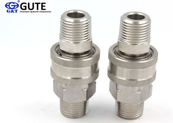 13.8 Mpa Stainless Steel Quick Couplers , 1/4 Inch Straight Through Quick Connect