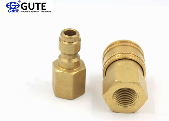 Brass Socket And Plug Quick Connect Coupling Without Valve GT-K1-02 1/4 Inch