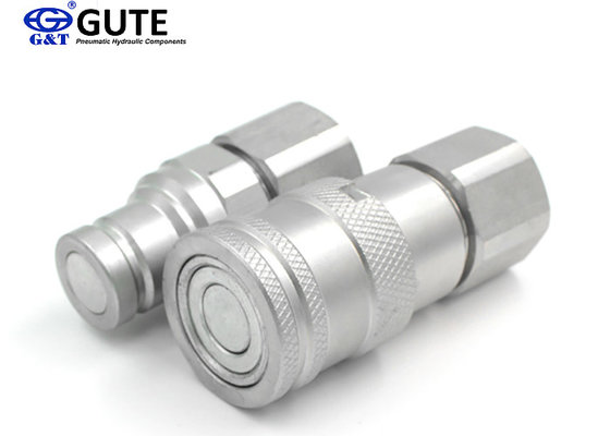 Stainless Steel ISO Hydraulic Couplers , 3/8 Inch ISO B Quick Release Couplings