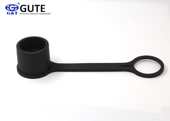 Black Molded Rubber Hydraulic Coupler Dust Caps For 1/4" Parker 3000 Series