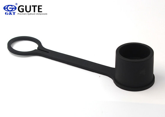 Black Molded Rubber Hydraulic Coupler Dust Caps For 1/4" Parker 3000 Series