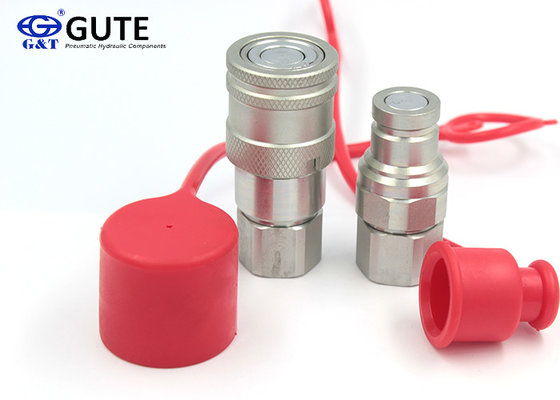 Rubber Hydraulic Coupler Dust Caps And Plugs For 1/2" Flat Face Coupler