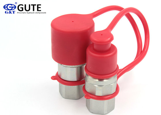 Rubber Hydraulic Coupler Dust Caps And Plugs For 1/2" Flat Face Coupler