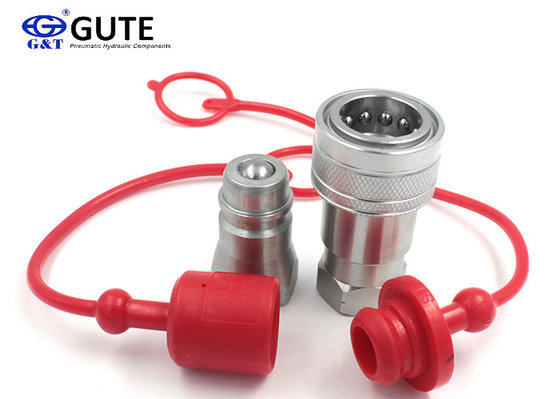 Red Rubber Hydraulic Coupler Dust Caps And Plugs Fits 1/4 Inch To 1 Inch