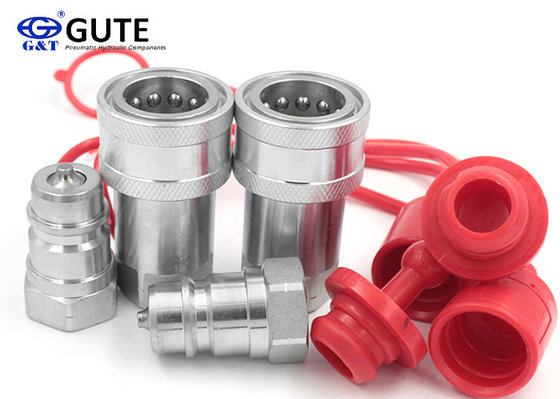 Red Rubber Hydraulic Coupler Dust Caps And Plugs Fits 1/4 Inch To 1 Inch