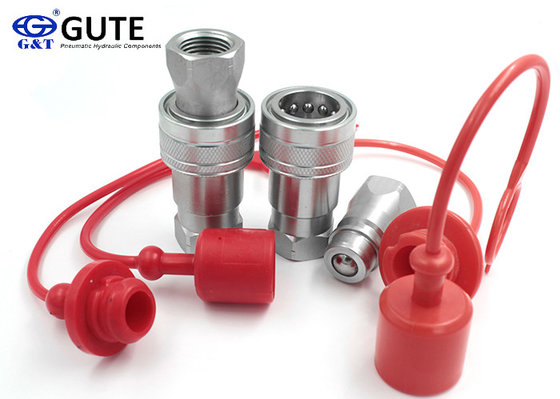 Red Rubber Hydraulic Coupler Dust Caps And Plugs Fits 1/4 Inch To 1 Inch
