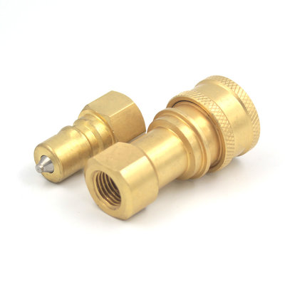 1/4 Inch Brass Quick Coupler Valve For Carpet Cleaning And Vacuum Wand Truckmount QD