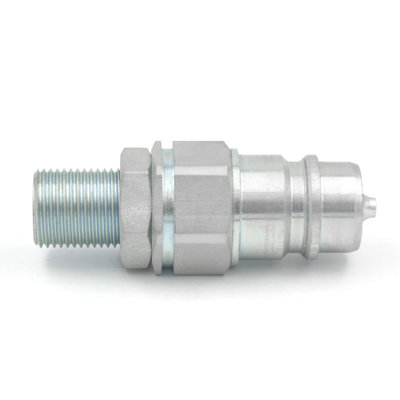 1/2 Inch Carbon Steel Agricultural Hydraulic Quick Disconnects Bulkhead Push And Pull Type