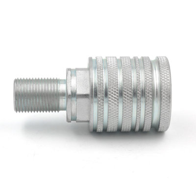 1/2 Inch Carbon Steel Agricultural Hydraulic Quick Disconnects Bulkhead Push And Pull Type