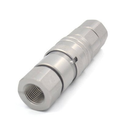 Zinc Nickel Plating Flat Face Quick Release Couplings 1/2 Inch 5000 PSI Rated Pressure
