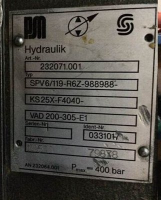 SPV6 / 119-R6Z-988988-KS25X Rebuild Hydraulic Pump For Putzmeister Concrete Cement Truck