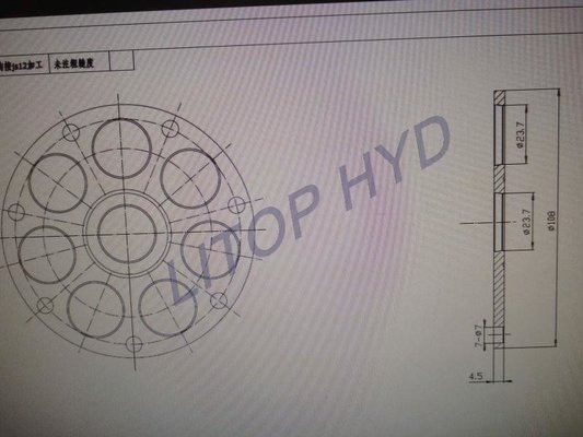 Komastu PC200-7 / PC220-7 / PC220 Hydraulic Motor Parts swing motor piston / valve plate / block repair parts