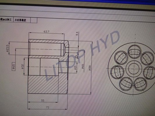 Komastu PC200-7 / PC220-7 / PC220 Hydraulic Motor Parts swing motor piston / valve plate / block repair parts