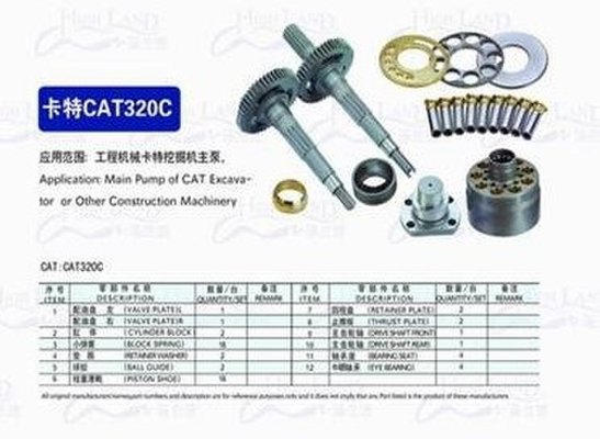 SBS80 SBS140 Excavator Caterpillar Hydraulic Pump Parts Cat320C / Cat325C