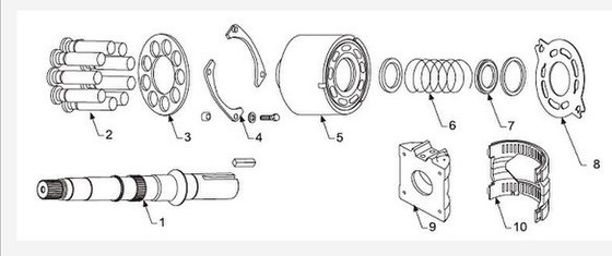 PV90R130 / PV90L130 Hydraulic Pump Parts For Concrete Pump Truck