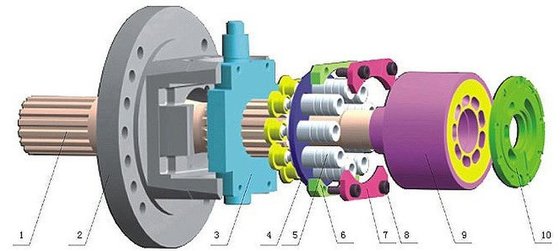 Excavator Pc60 Komatsu Hydraulic Pump Parts Hpv35 HPV55 Piston Pump Swash Plate