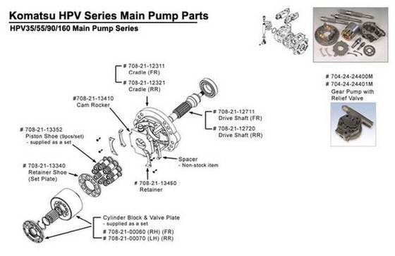 Excavator Pc60 Komatsu Hydraulic Pump Parts Hpv35 HPV55 Piston Pump Swash Plate