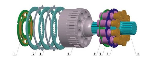 Machinery Kawasaki Hydraulic Motor Spare Parts