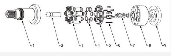 Mixer Truck Rexroth Hydraulic Pump Motor Parts A2fm125 , A2fe125 , A2fo125