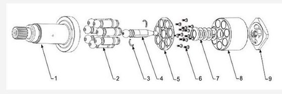 Oilfield Drilling Rig Rexroth Hydraulic Motor Spare Parts A6vm80 Bent Pump